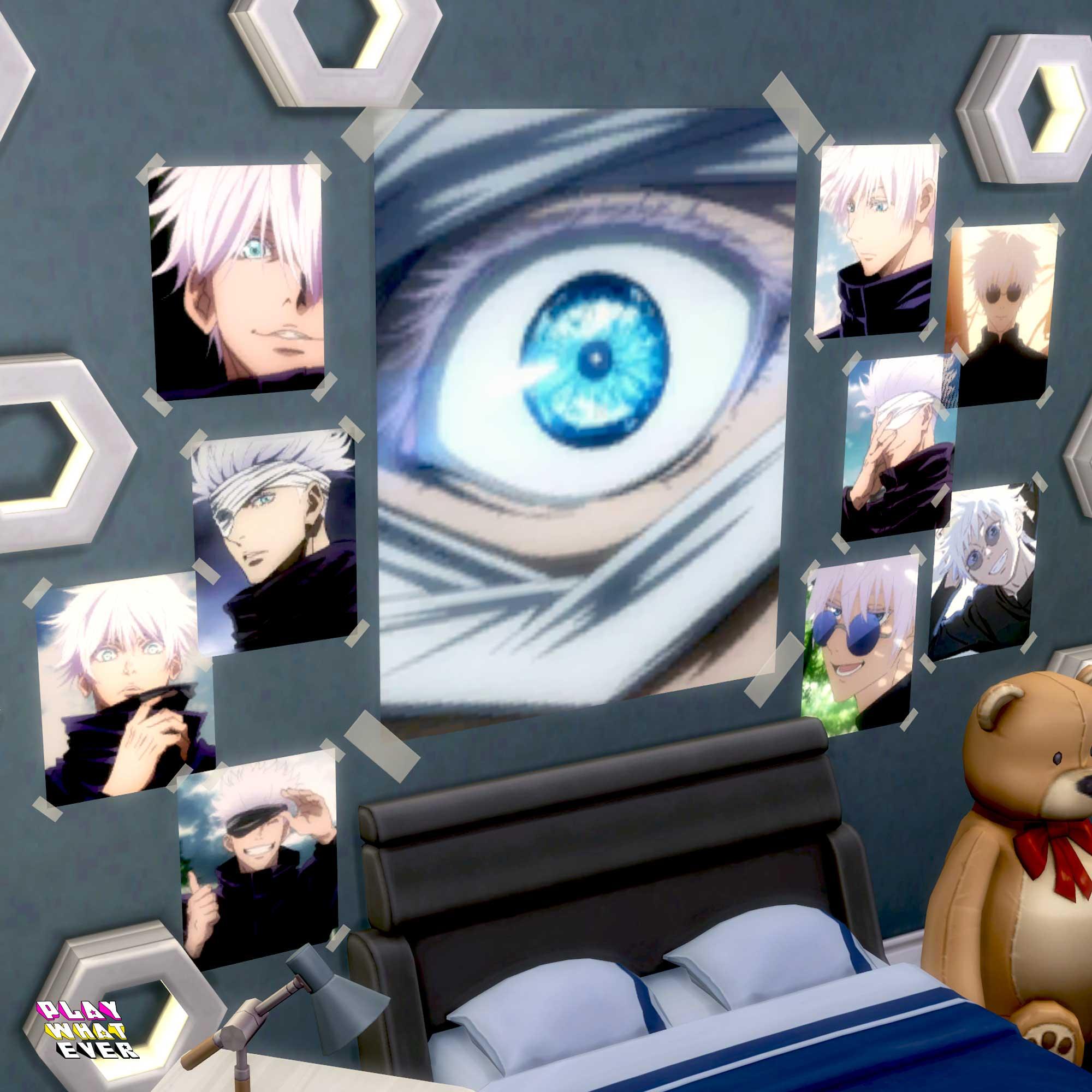 Sims 4 CC Jujutsu Kaisen Gojo Satoru Only Me Poster Set