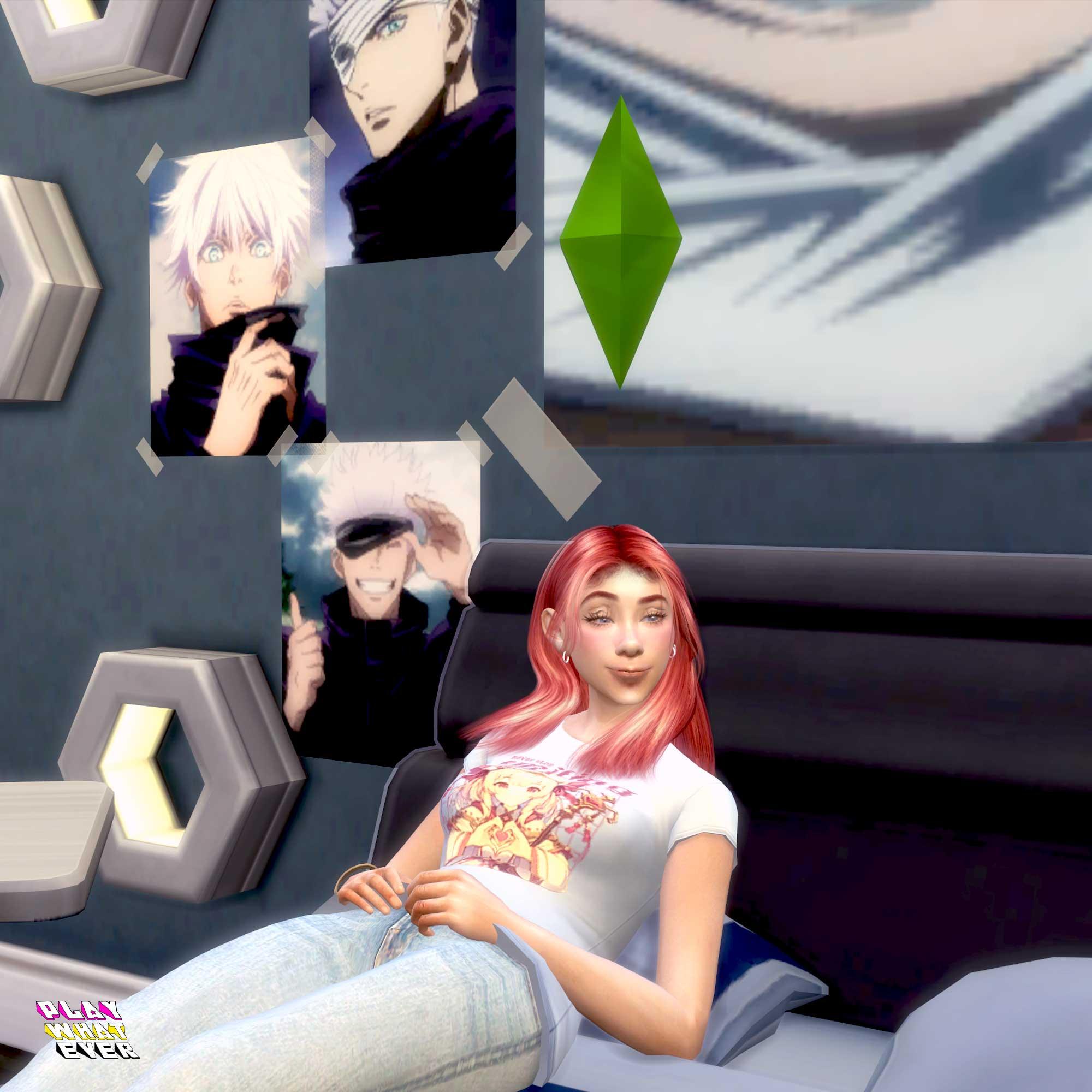 Sims 4 CC Jujutsu Kaisen Gojo Satoru Only Me Poster Set
