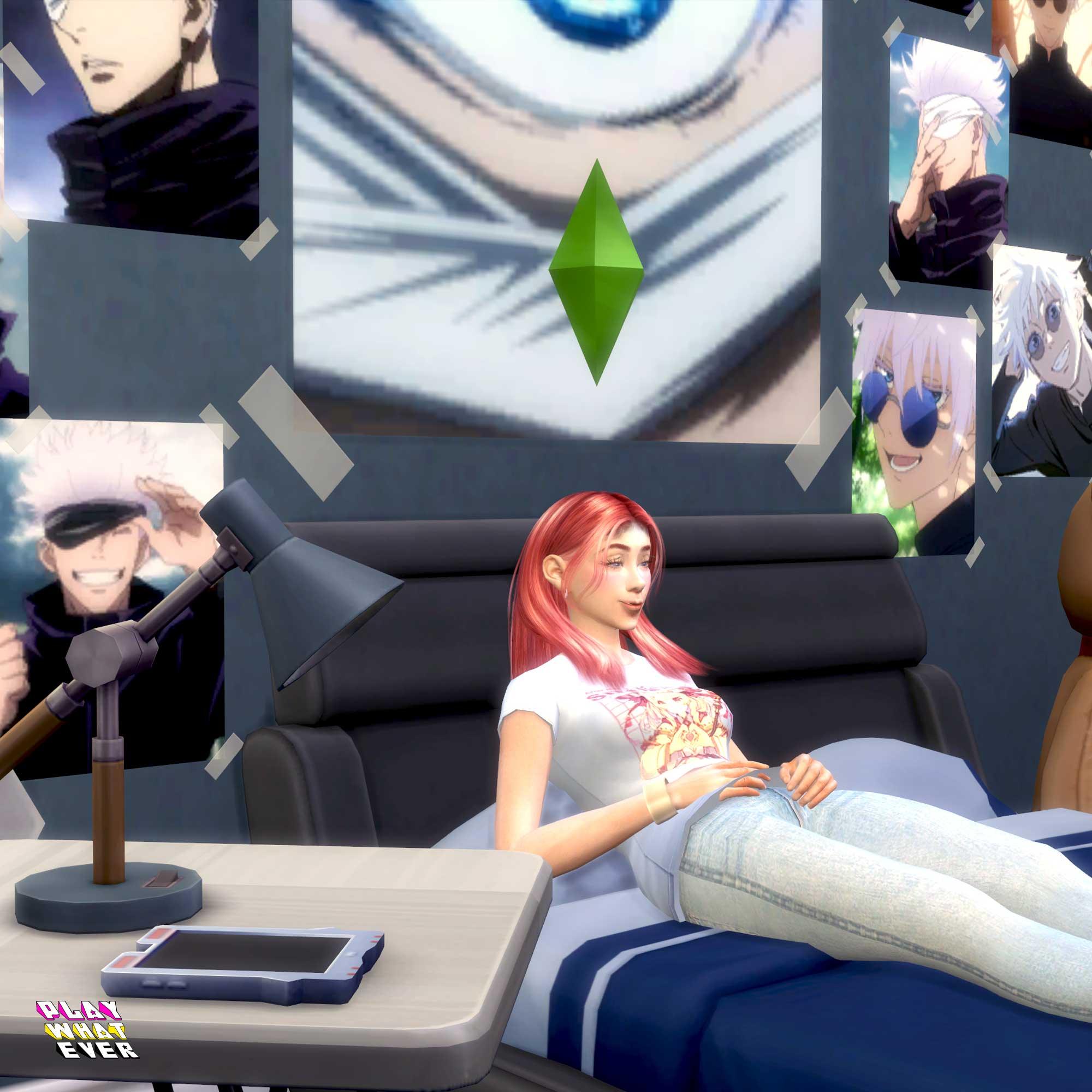 Sims 4 CC Jujutsu Kaisen Gojo Satoru Only Me Poster Set