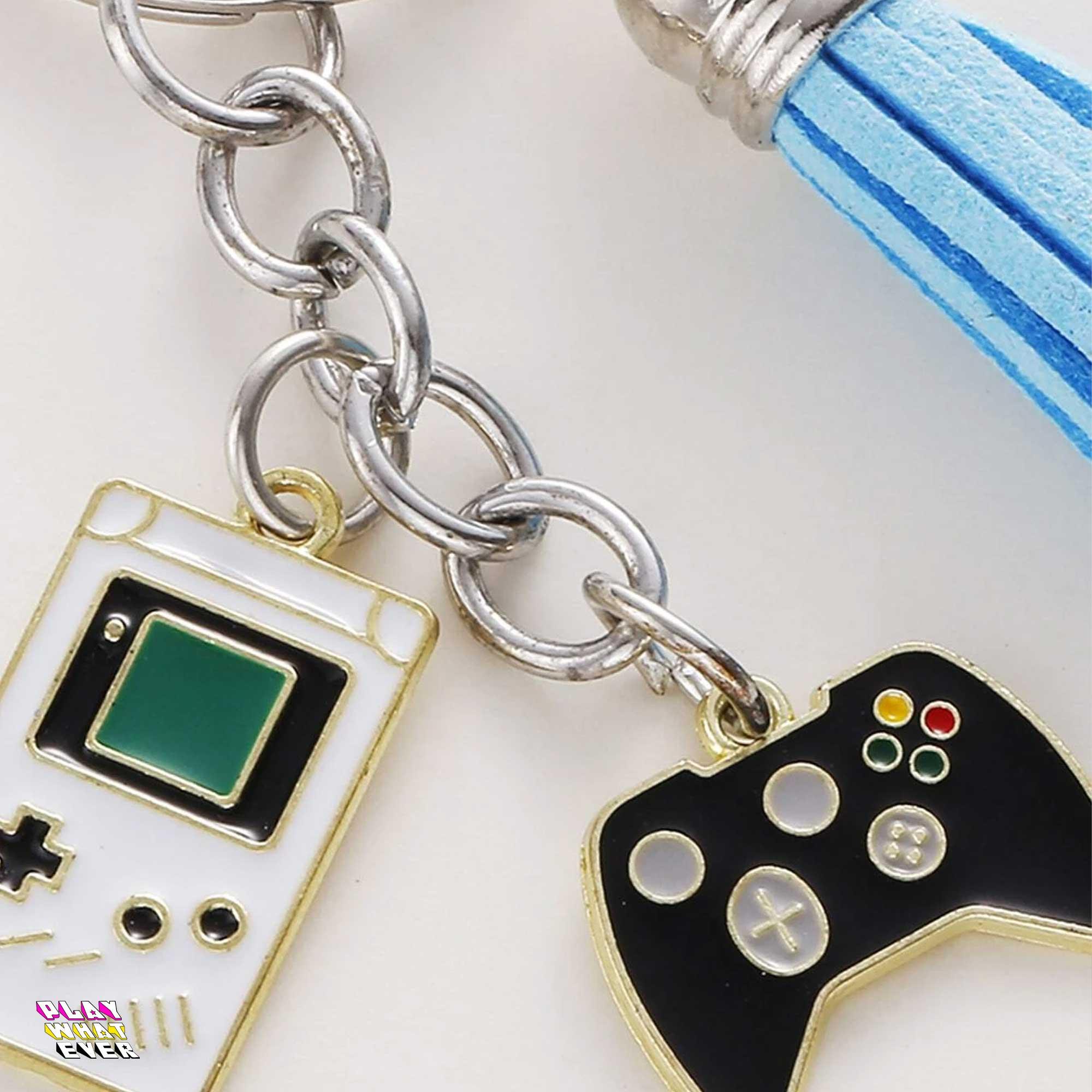 Clean Blue Gaming Charm Tassel Keychain – PlayWhatever