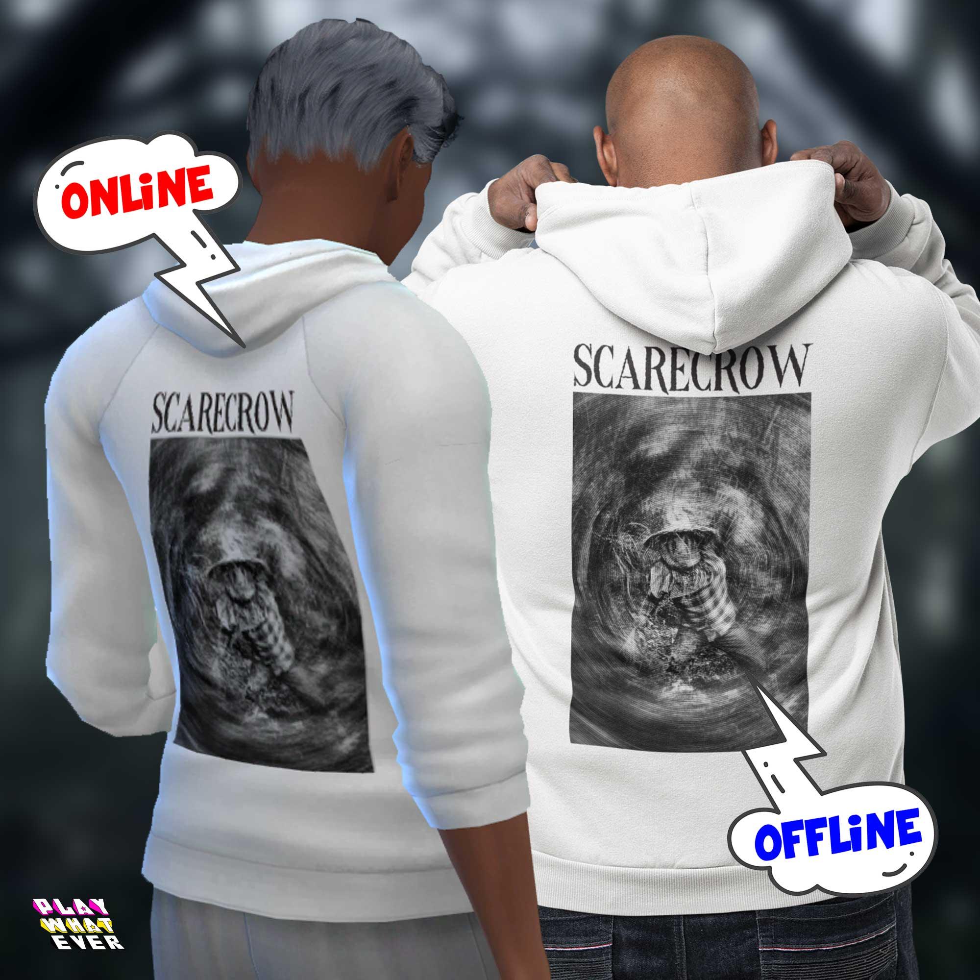 Sims 4 CC Scarecrow Halloween Hoodie