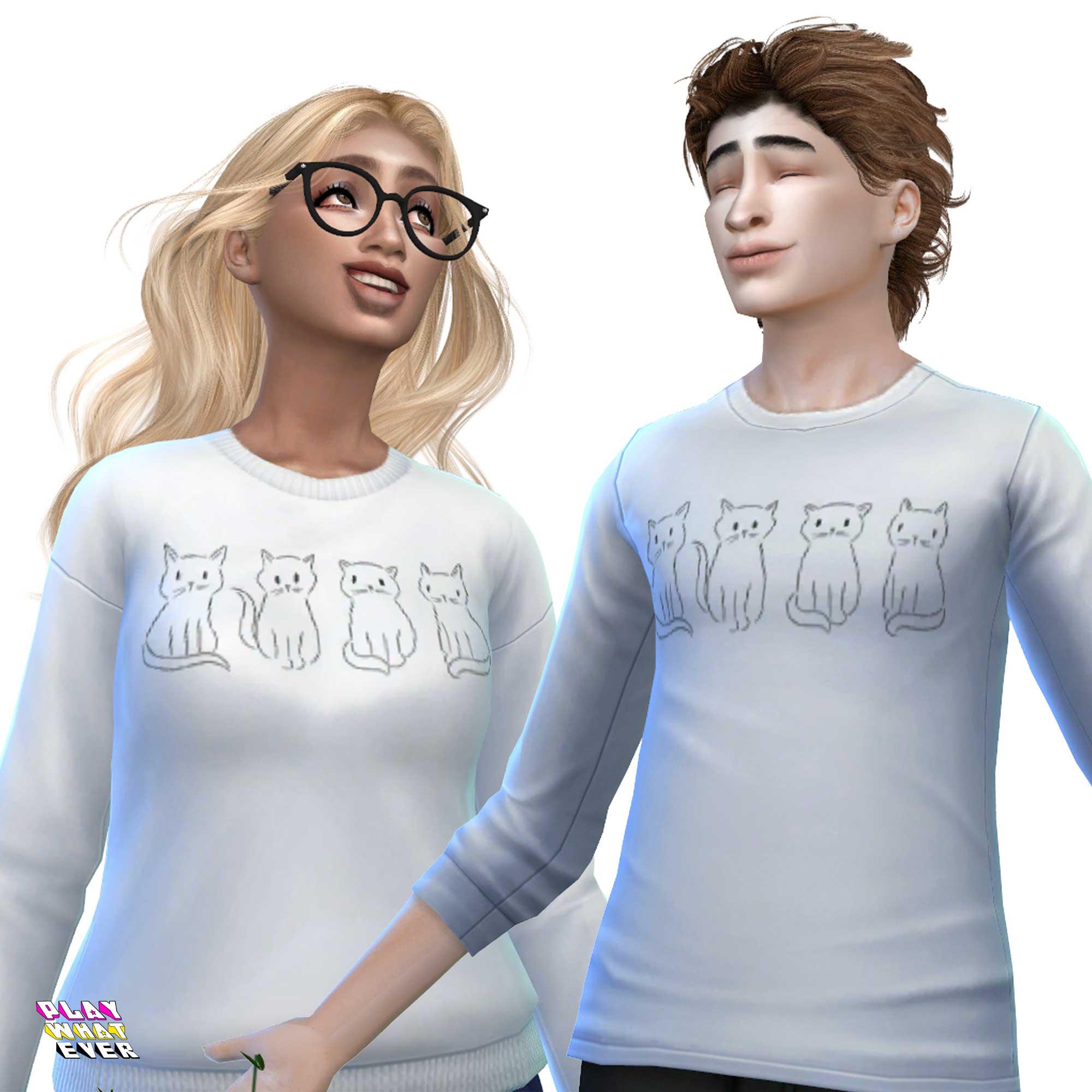 Sims 4 CC My Sweet Cat Sweatshirt – PlayWhatever