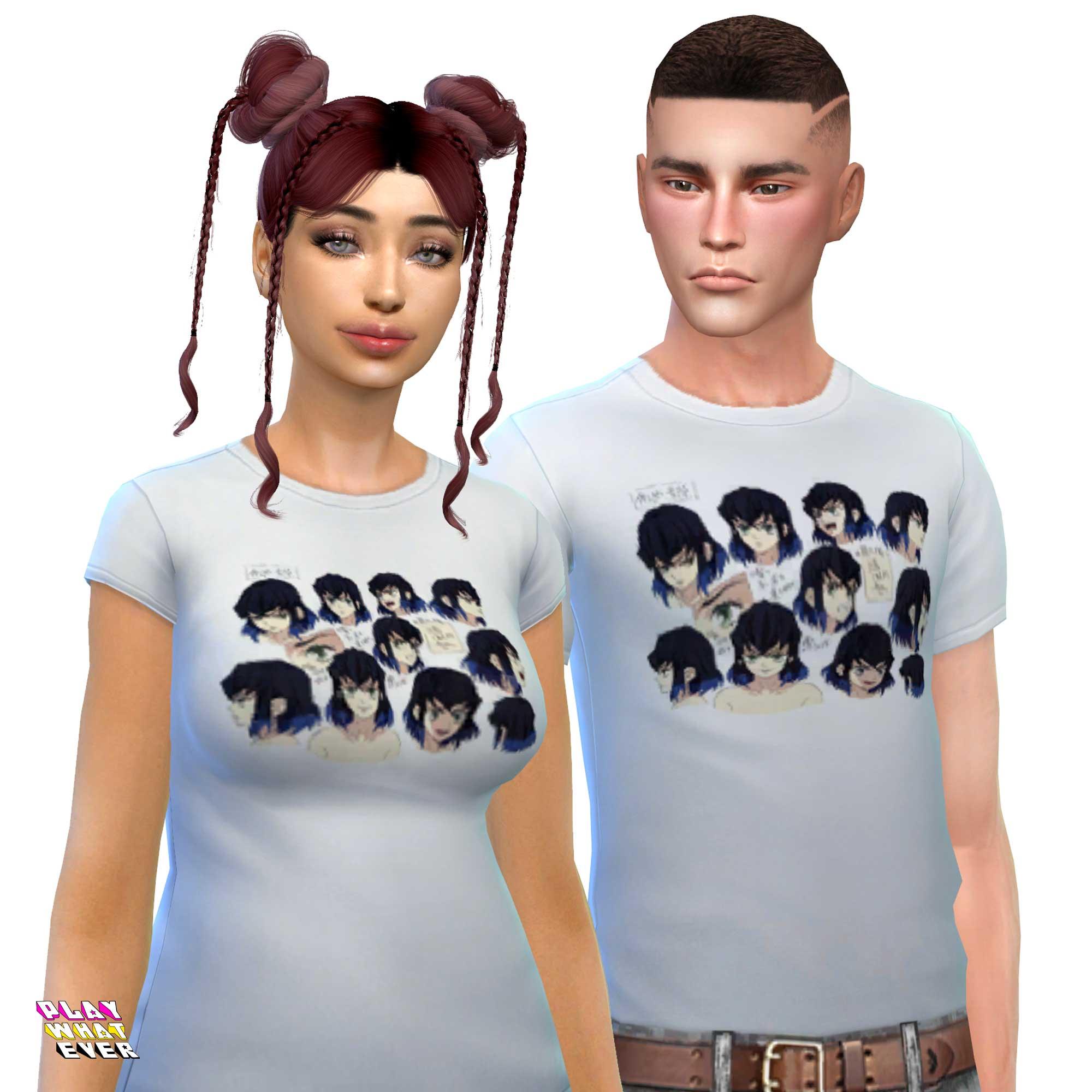 Sims 4 CC Demon Slayer Character Art T-Shirt V1 – PlayWhatever