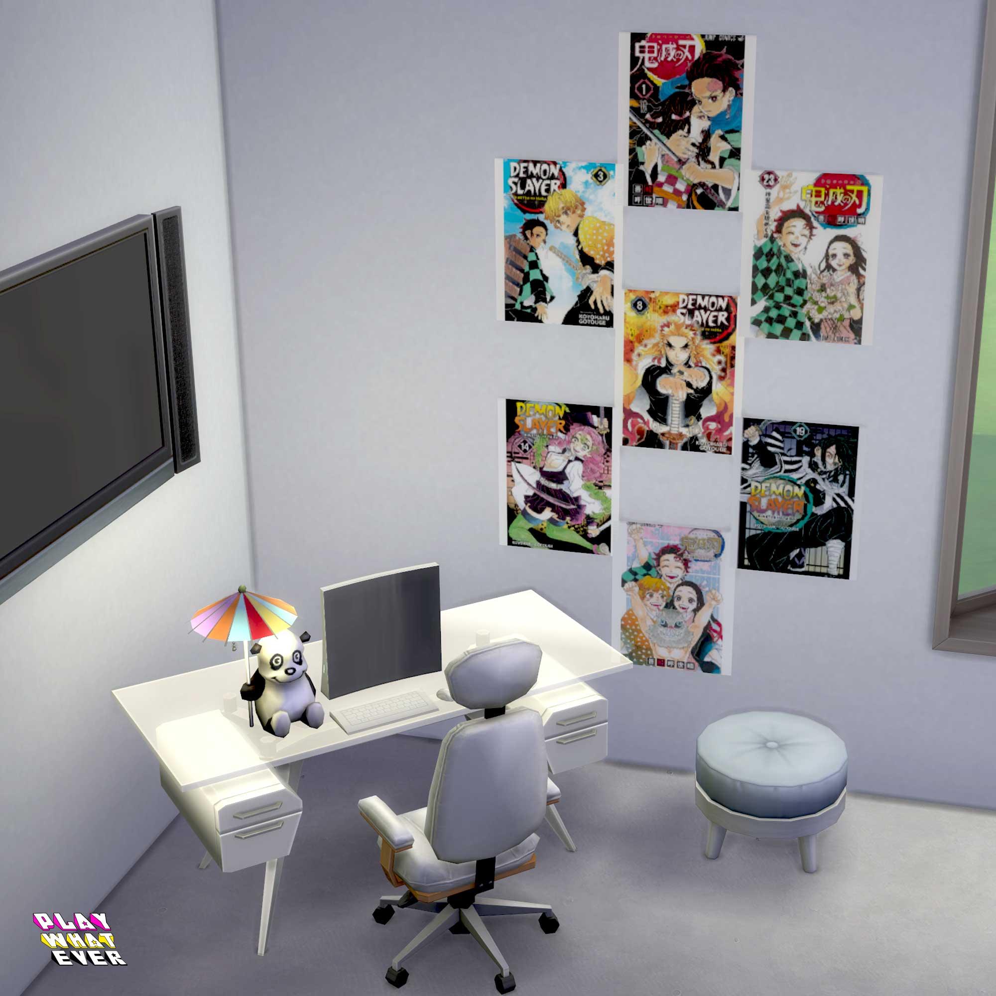 Sims 4 CC Demon Slayer Manga Cover Poster Set Volume 1