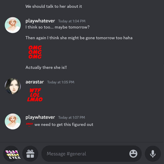 Red Text Slang Discord Emoji Pack – PlayWhatever