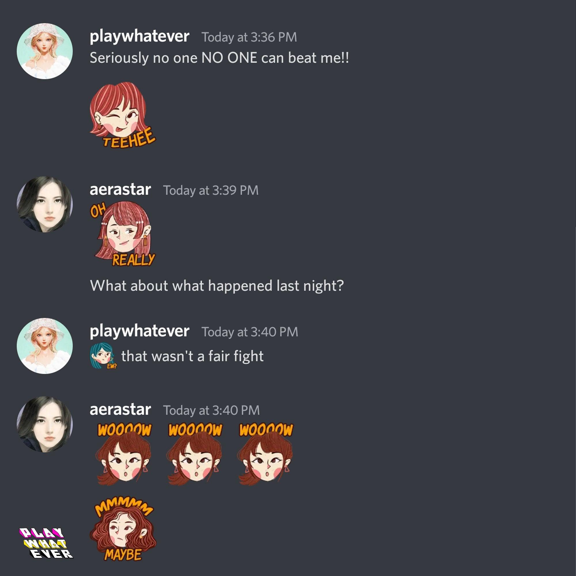 Girlfriends Girl Discord Emoji Pack – PlayWhatever