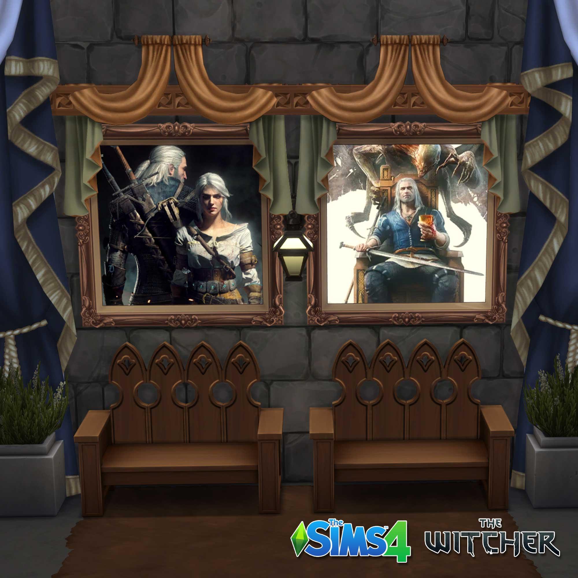 Sims 4 CC The Witcher Game Royal Frame Set V1