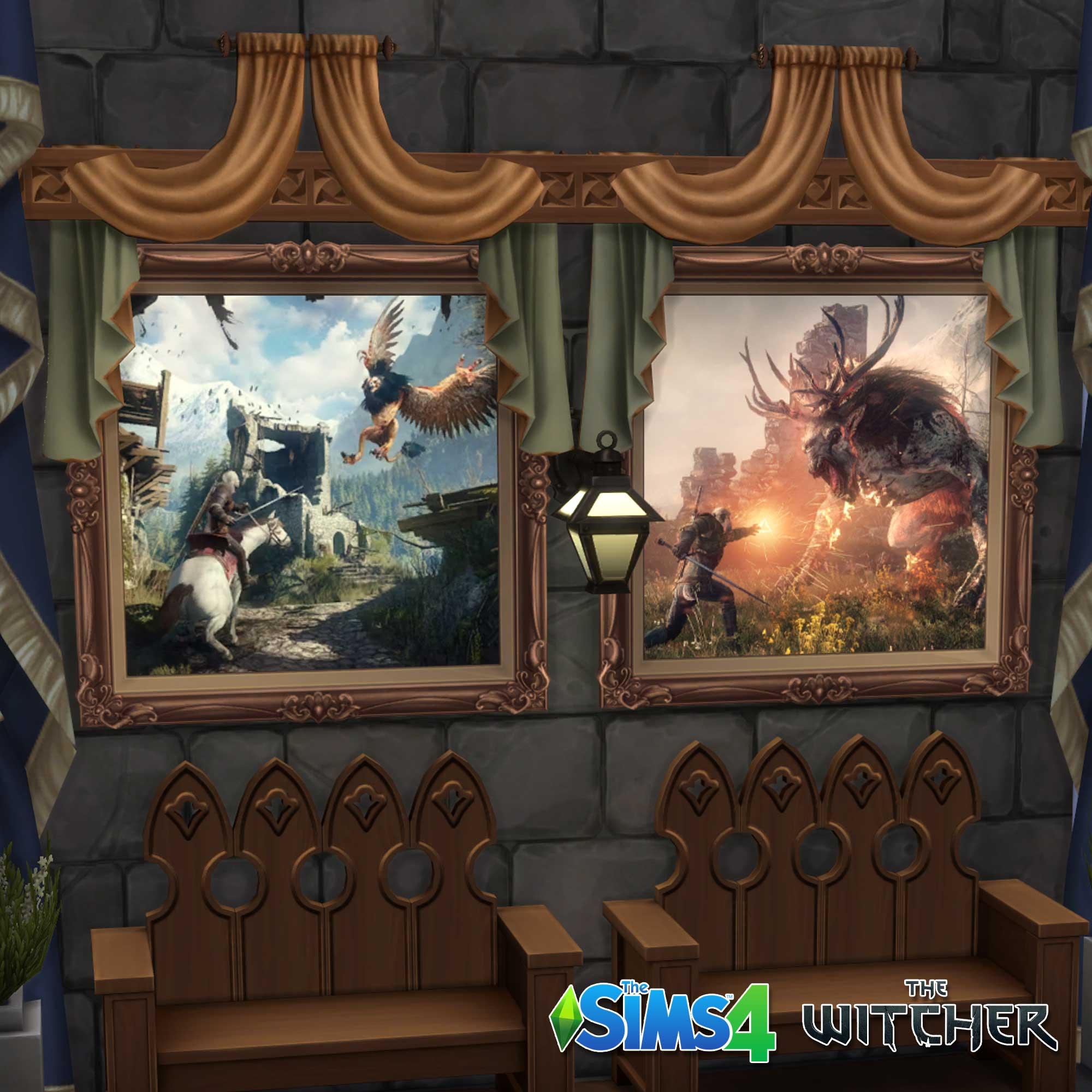Sims 4 CC The Witcher Game Royal Frame Set V1