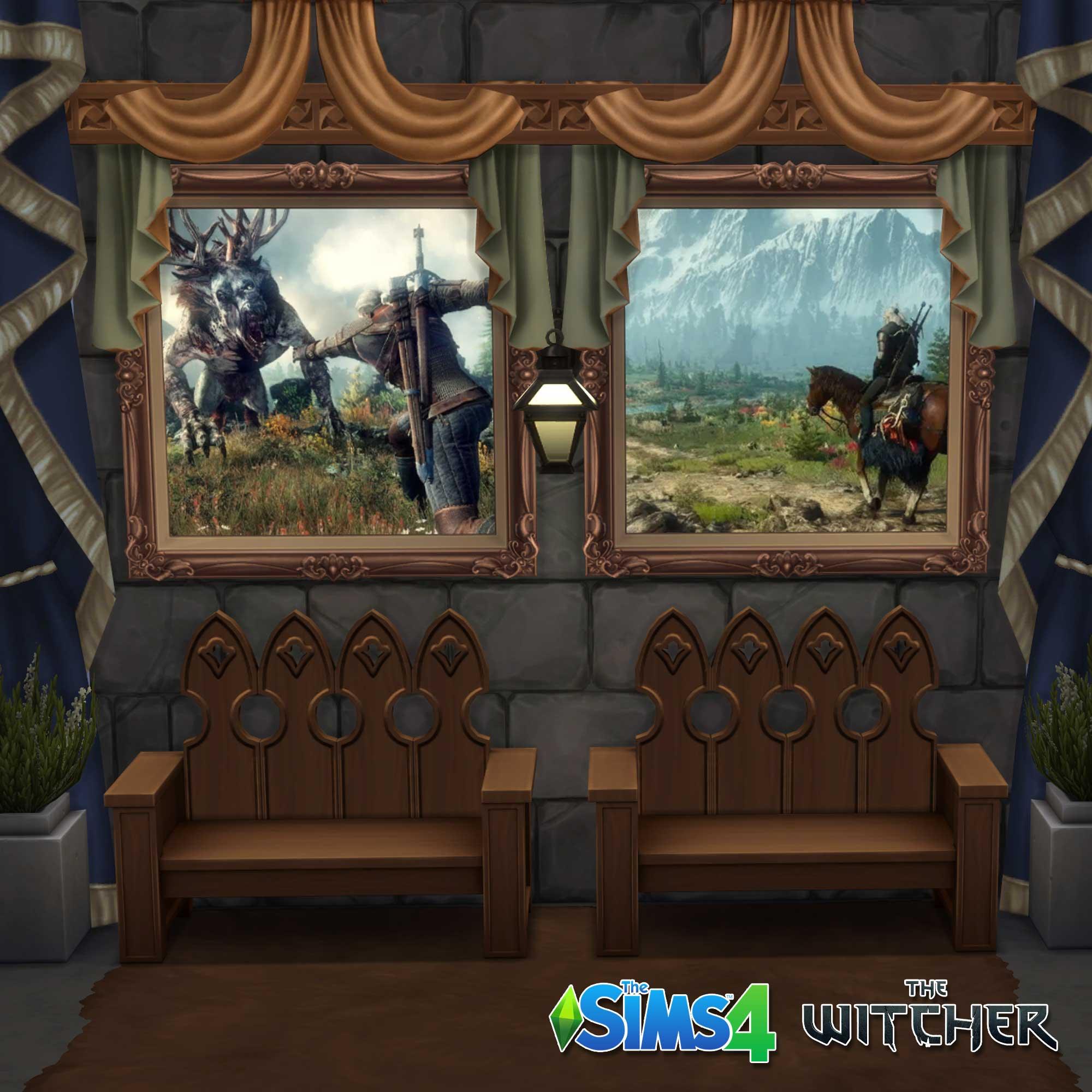 Sims 4 CC The Witcher Game Royal Frame Set V1