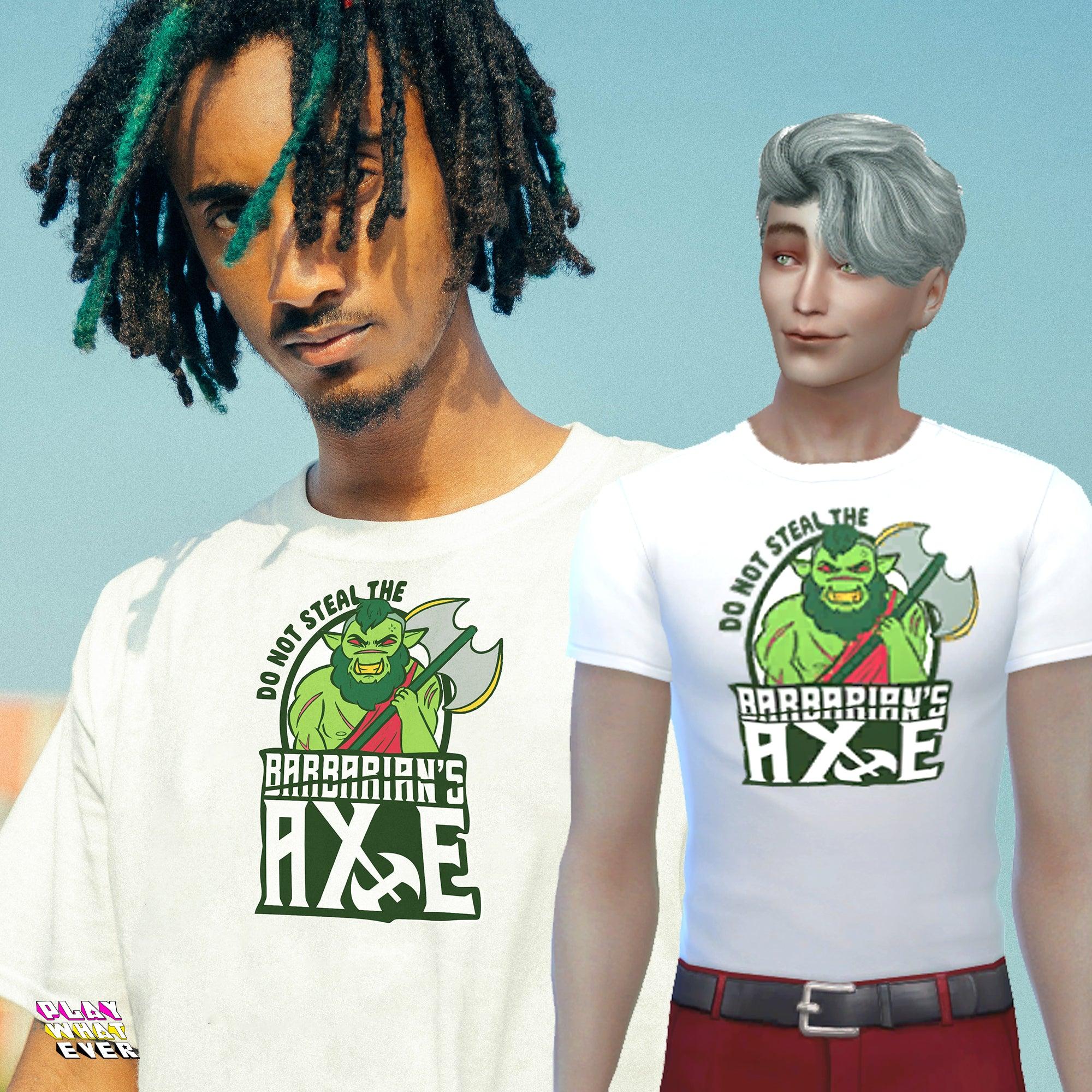 Sims 4 CC Barbarian Axe T-Shirt