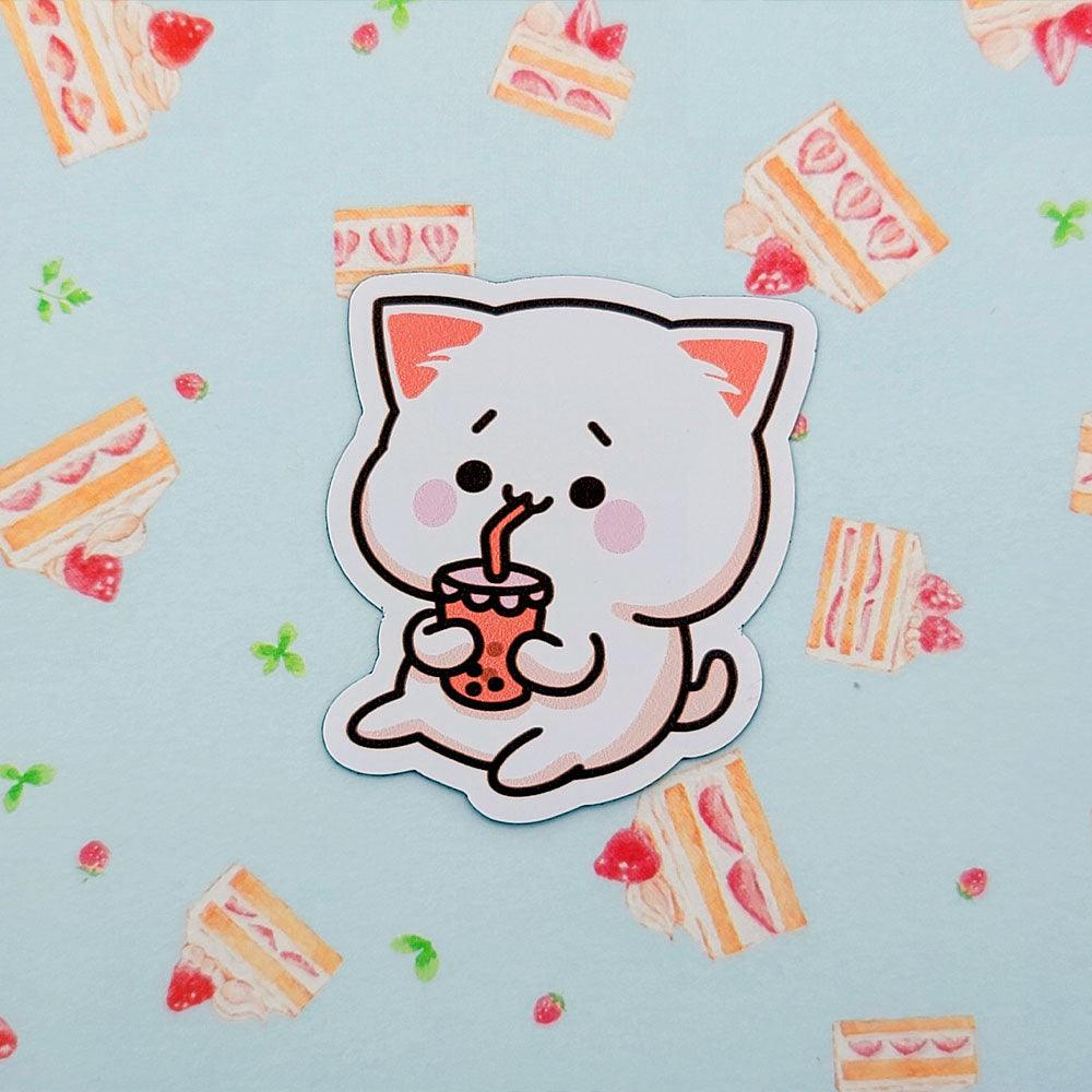 Bubble Tea Boba Cat Magnet